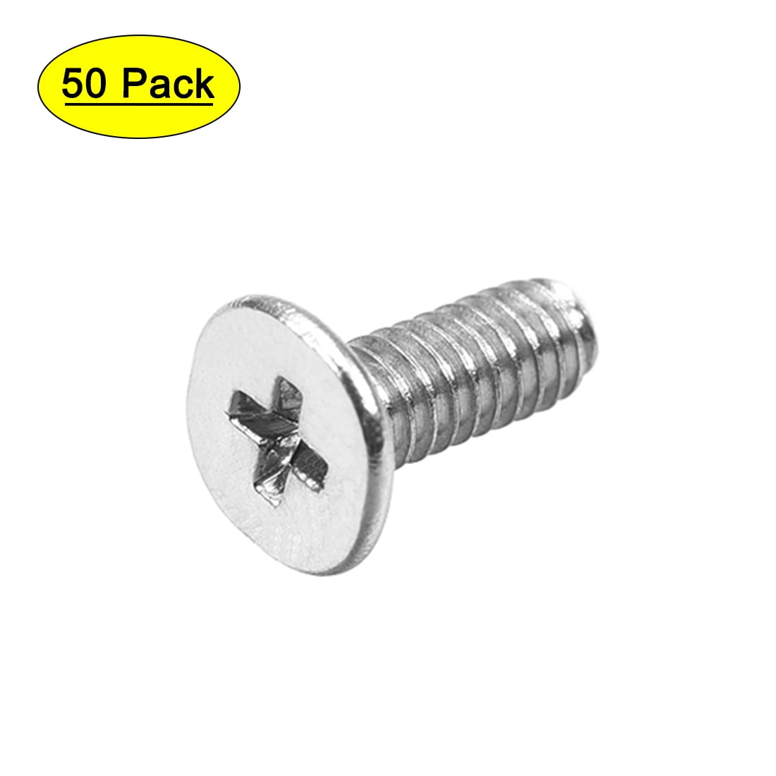Uxcell M2x5mm Computer Screw Fastener Silver Tone 3.8mm Dia Screw Head ...