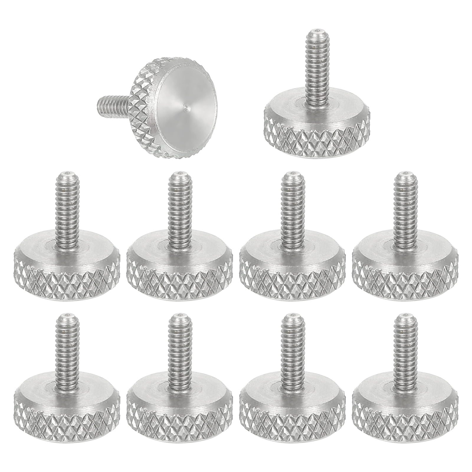 Uxcell M2x6mm Vernier Caliper Screws, 304 Stainless Steel Flat Head Thumb Screws Metric Diamond ...