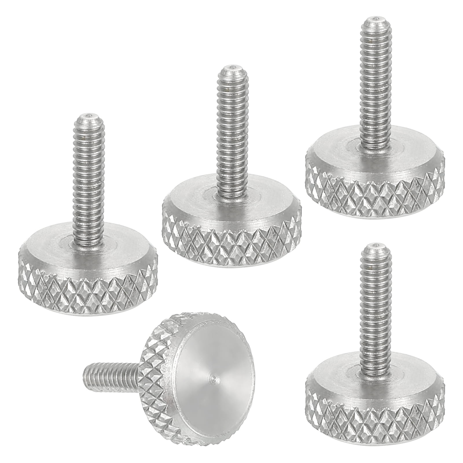 Uxcell M2x8mm Vernier Caliper Screws, 304 Stainless Steel Flat Head Thumb Screws Metric Diamond ...