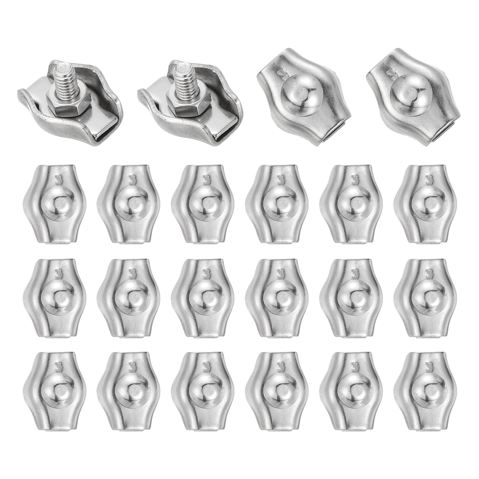 Uxcell M3 304 Stainless Steel Single Wire Rope Clips, Cable Clamp ...