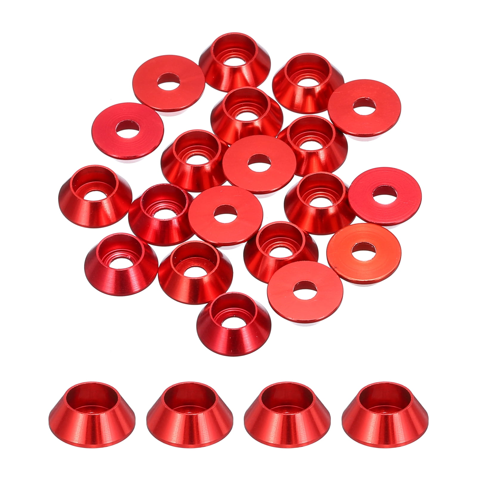 Uxcell M3 Cone Cup Washers,Anodized Aluminum Gaskets for Screw RC/FPV ...
