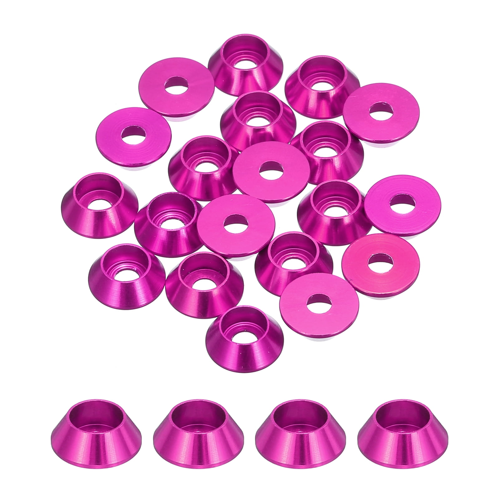 Uxcell M3 Cone Cup Washers,Anodized Aluminum Gaskets for Screw RC/FPV ...