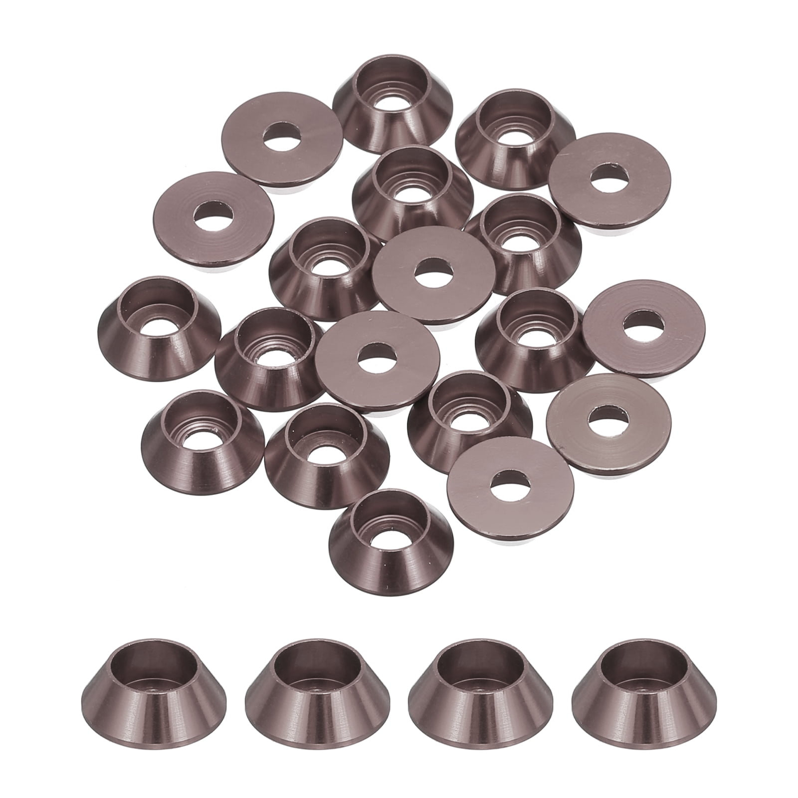 Uxcell M3 Cone Cup Washers,Anodized Aluminum Gaskets for Screw RC/FPV ...