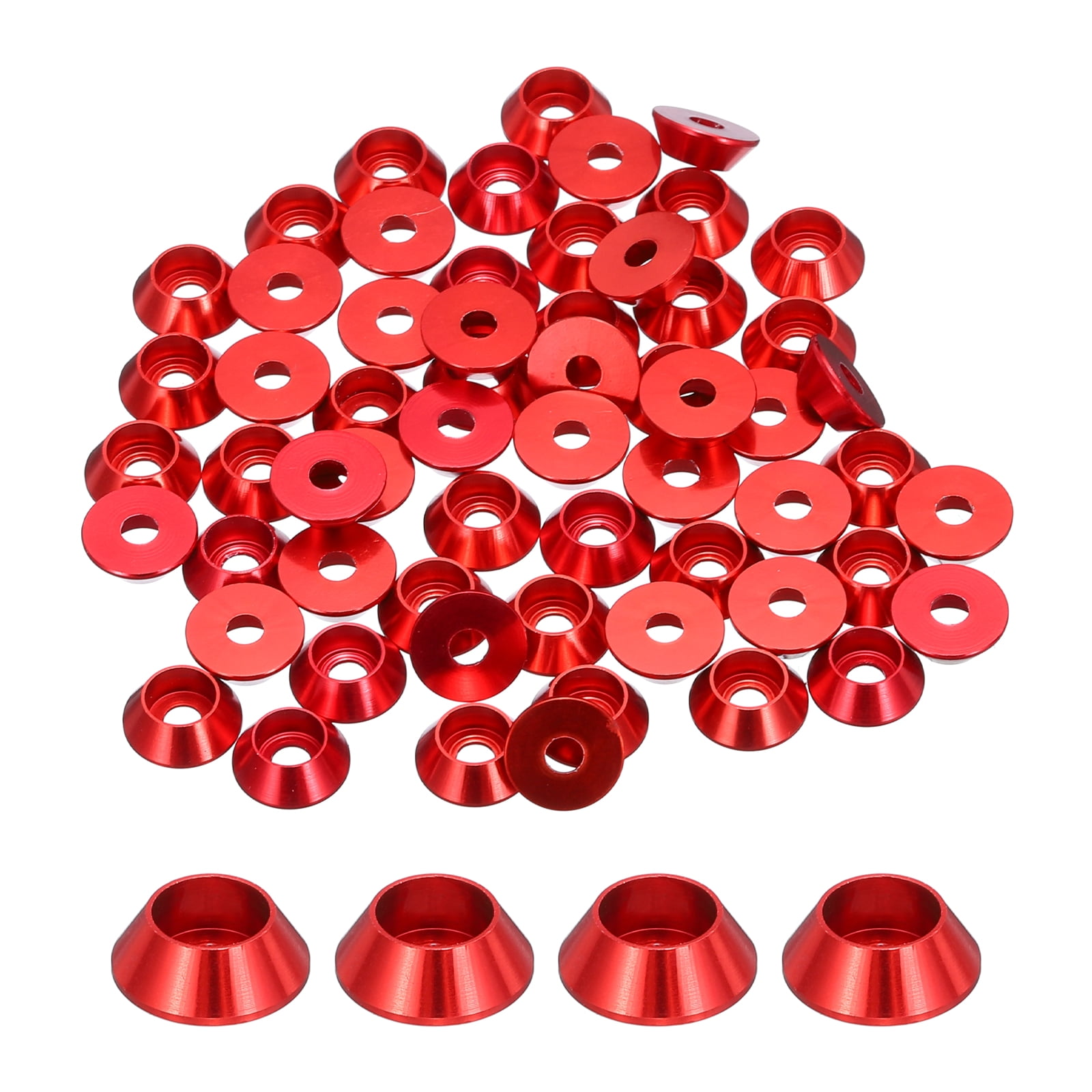 Uxcell M3 Cone Cup Washers,Anodized Aluminum Gaskets for Screw RC/FPV ...