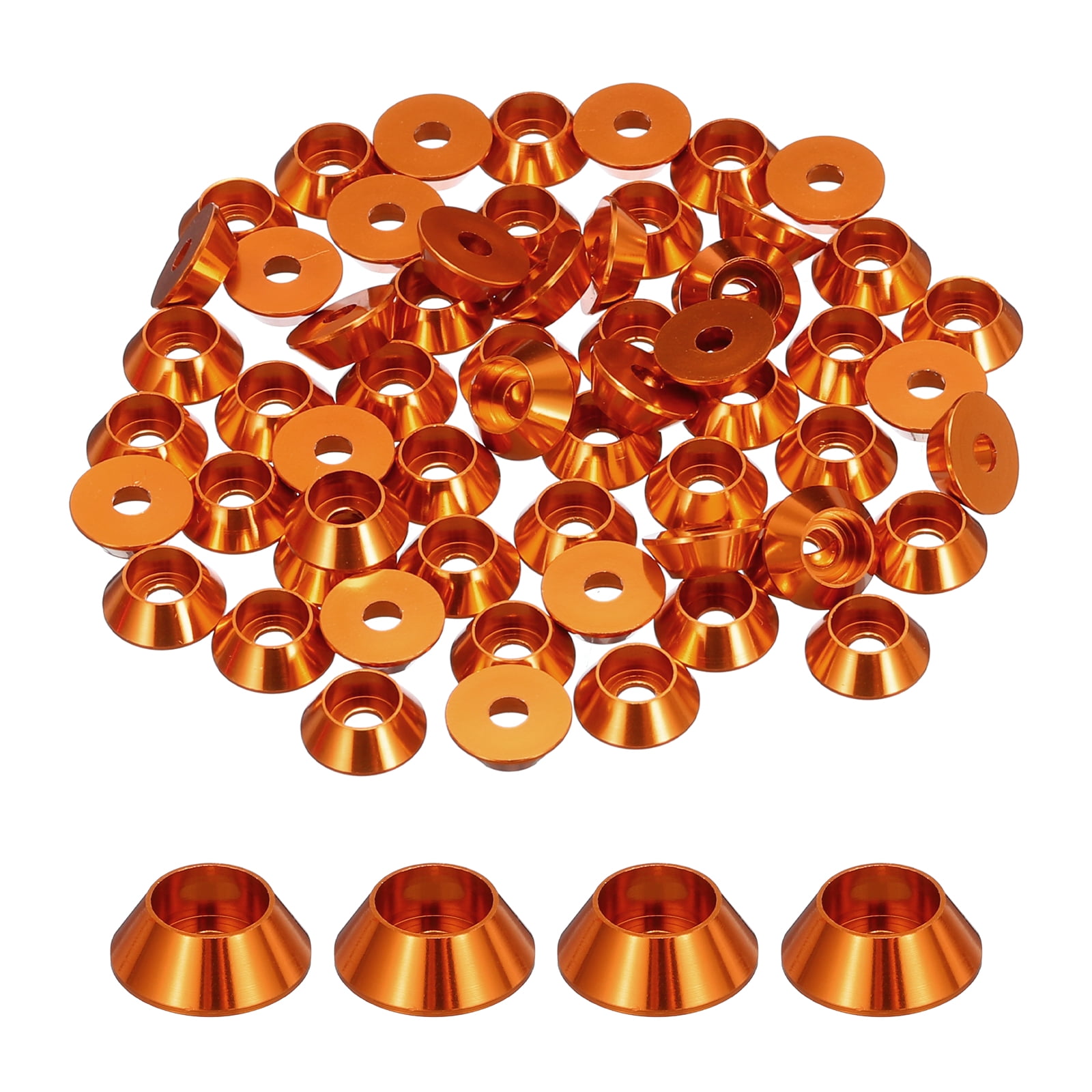 Uxcell M3 Cone Cup Washers,Anodized Aluminum Gaskets for Screw RC/FPV ...