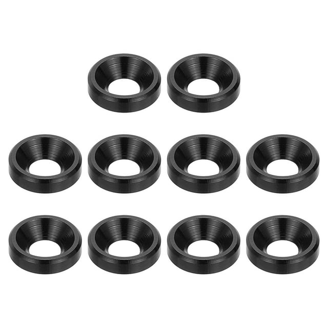 Uxcell M3 Countersunk Washers, 10 Pack Finish Washers Alloy Aluminum ...