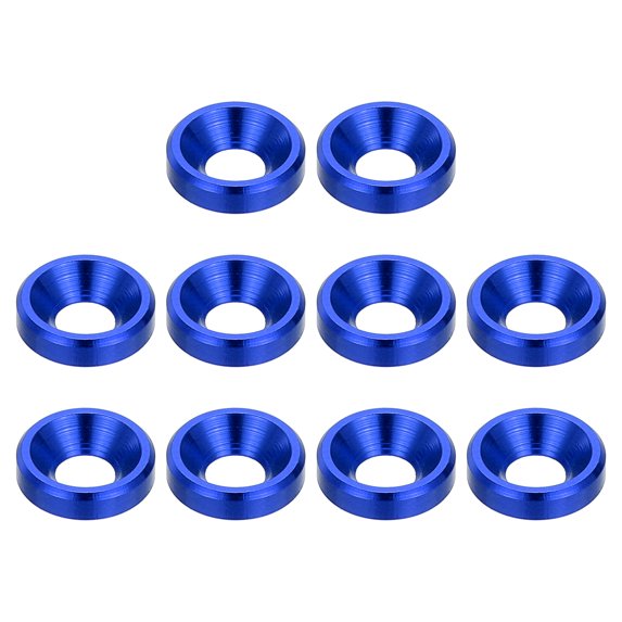 Uxcell M3 Countersunk Washers, 10 Pack Finish Washers Alloy Aluminum ...