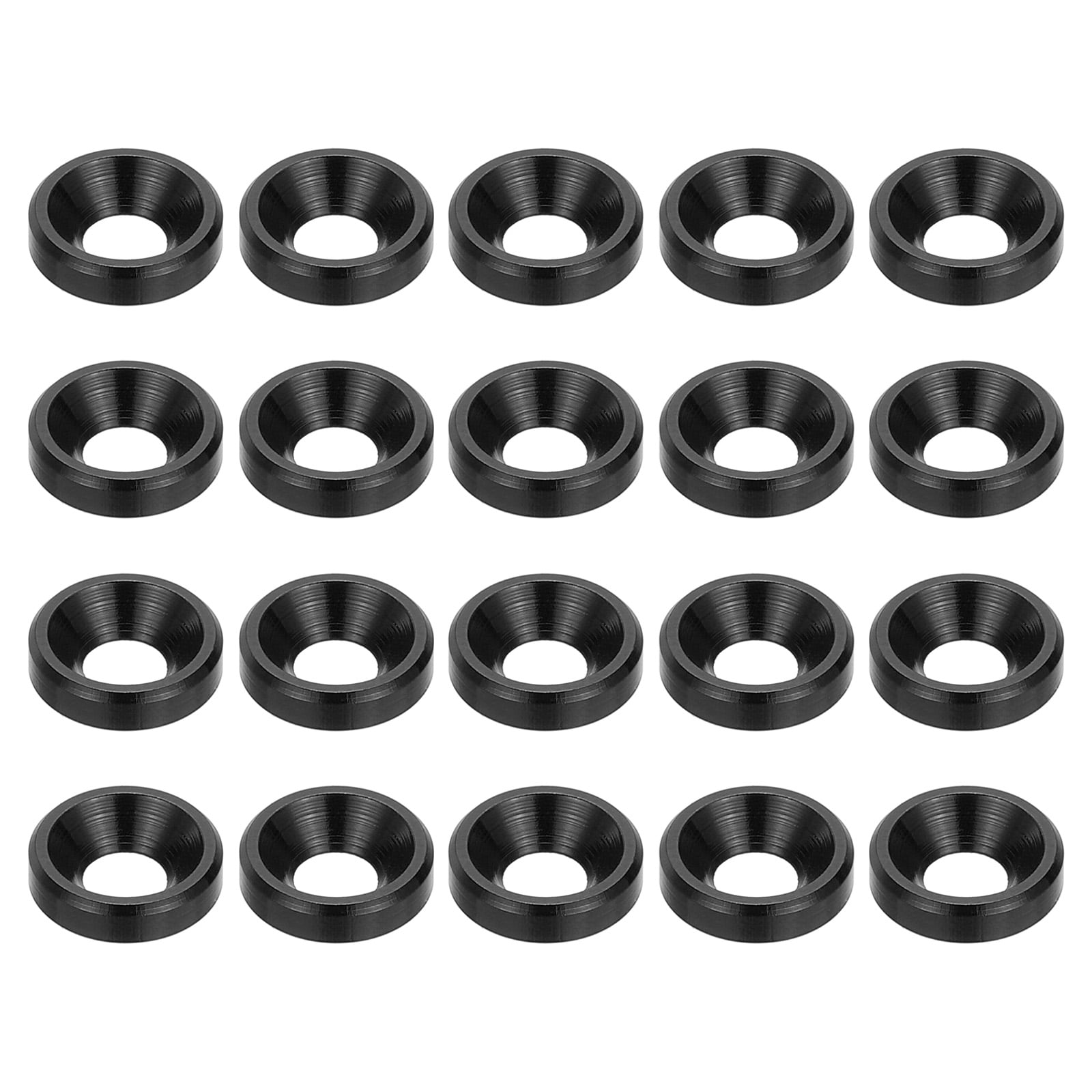 Uxcell M3 Countersunk Washers, 20 Pack Finish Washers Alloy Aluminum ...
