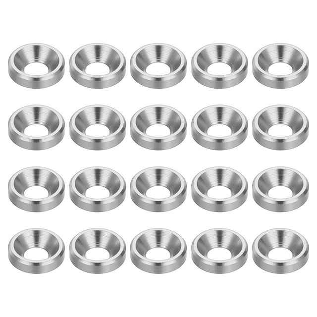 Uxcell M3 Countersunk Washers, 20 Pack Finish Washers Alloy Aluminum ...