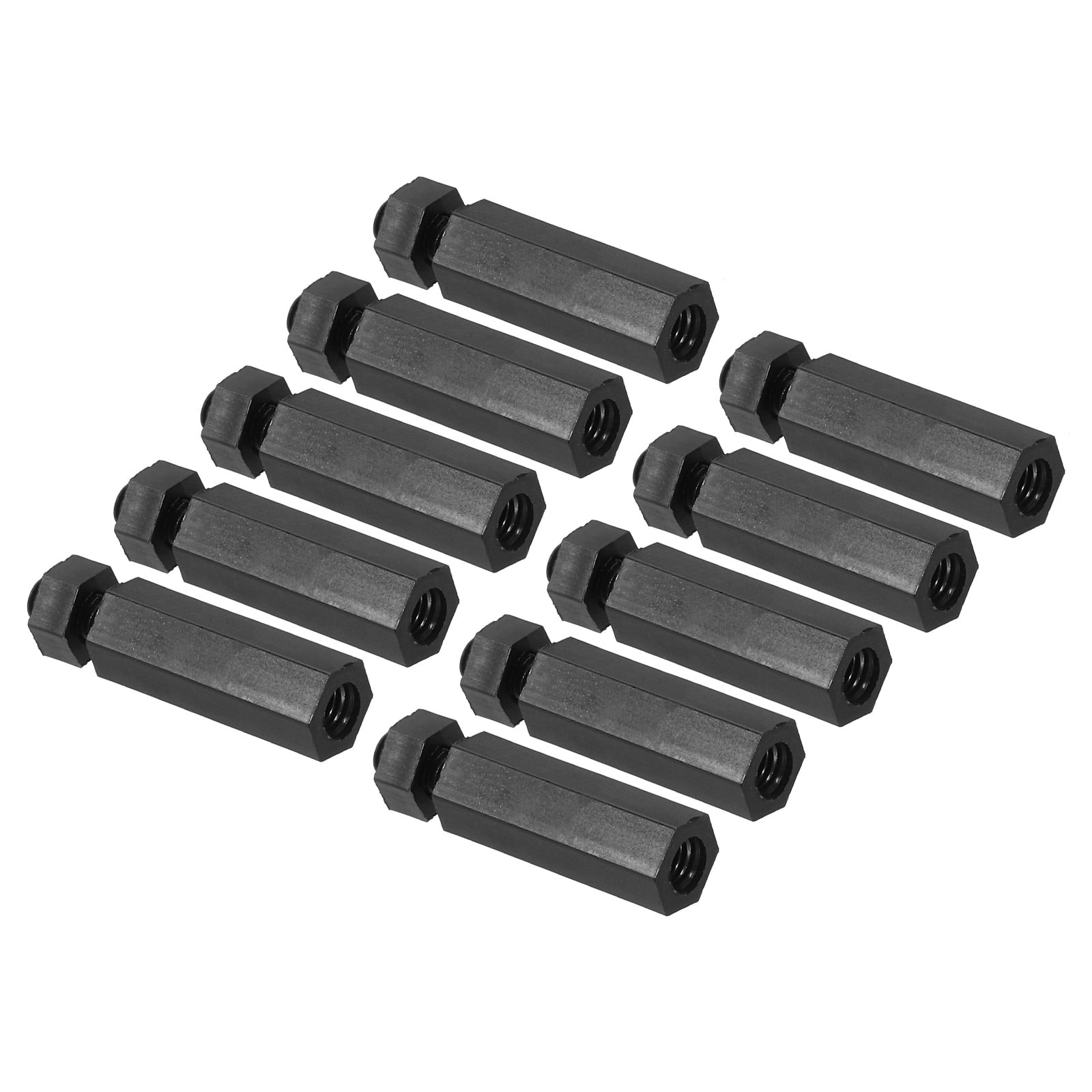 Uxcell M3 Nylon Hex Standoff Screws Nuts, 1Set/100Pack PCB Male Female ...