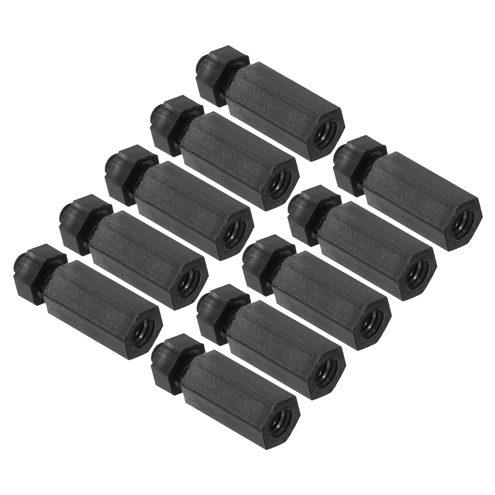 Uxcell M3 Nylon Hex Standoff Screws Nuts, 1Set/200Pack PCB Male Female ...