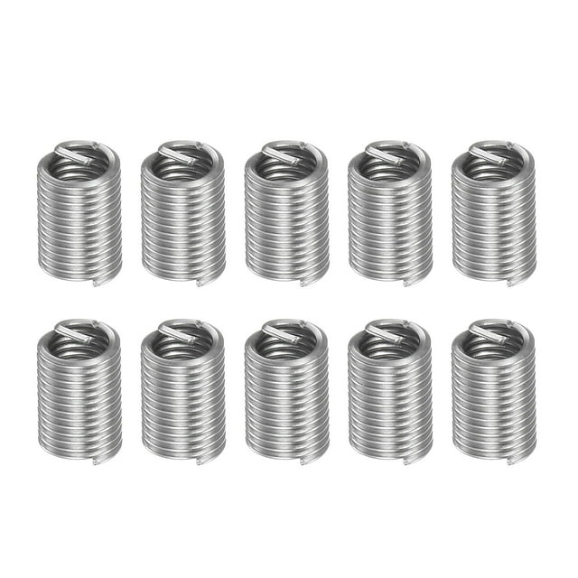 Uxcell M3 x 0.5 3D 9mm 304 Stainless Steel Wire Thread Insert Threaded ...