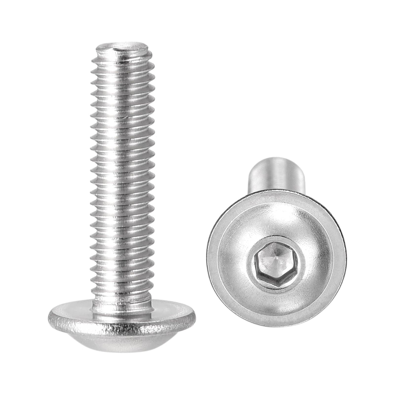 Uxcell M3 x 12mm 304 Stainless Steel Flanged Button Head Socket Cap ...