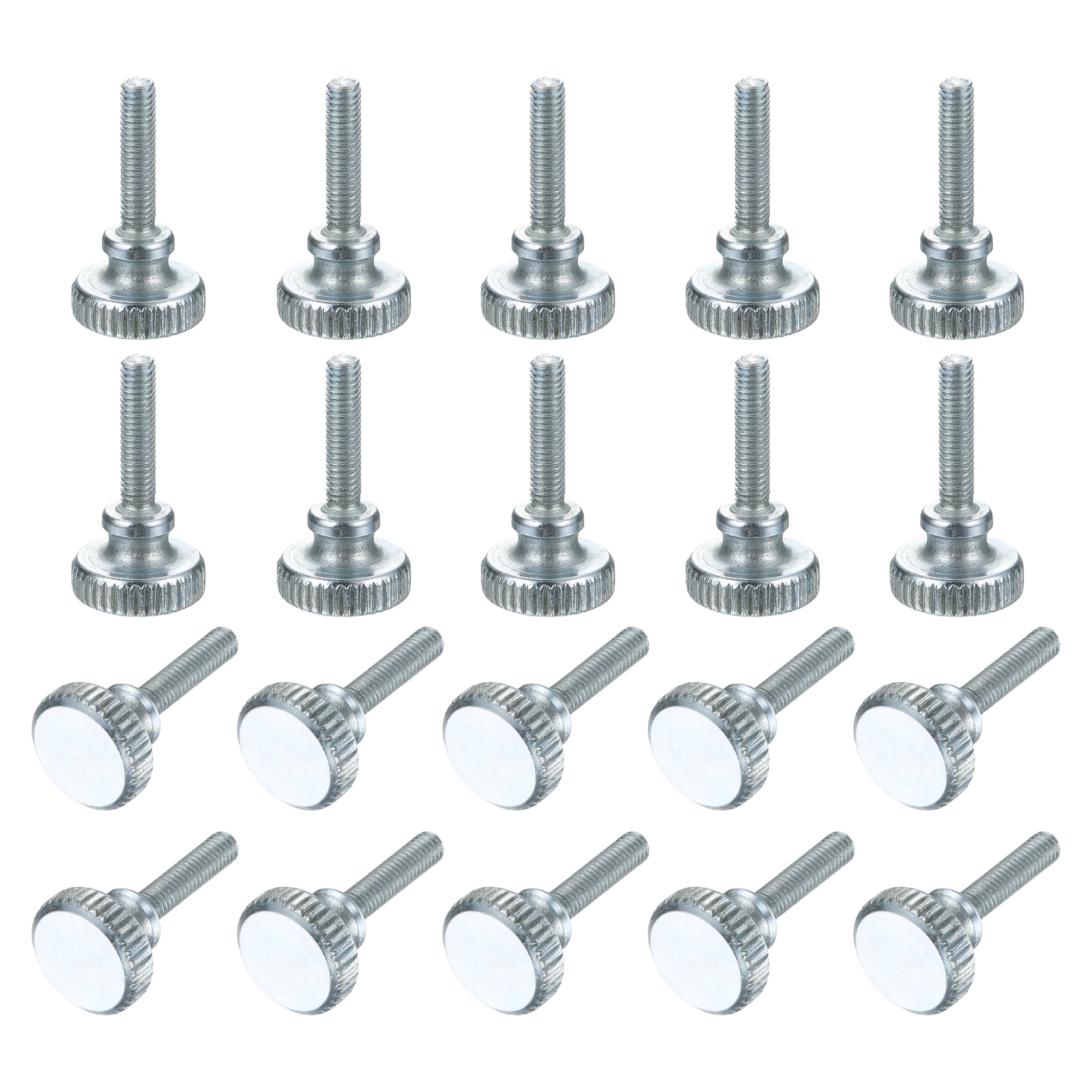 Uxcell M3 x 12mm Knurled Thumb Screws, 20Pcs Metric Knurled Head Bolts ...