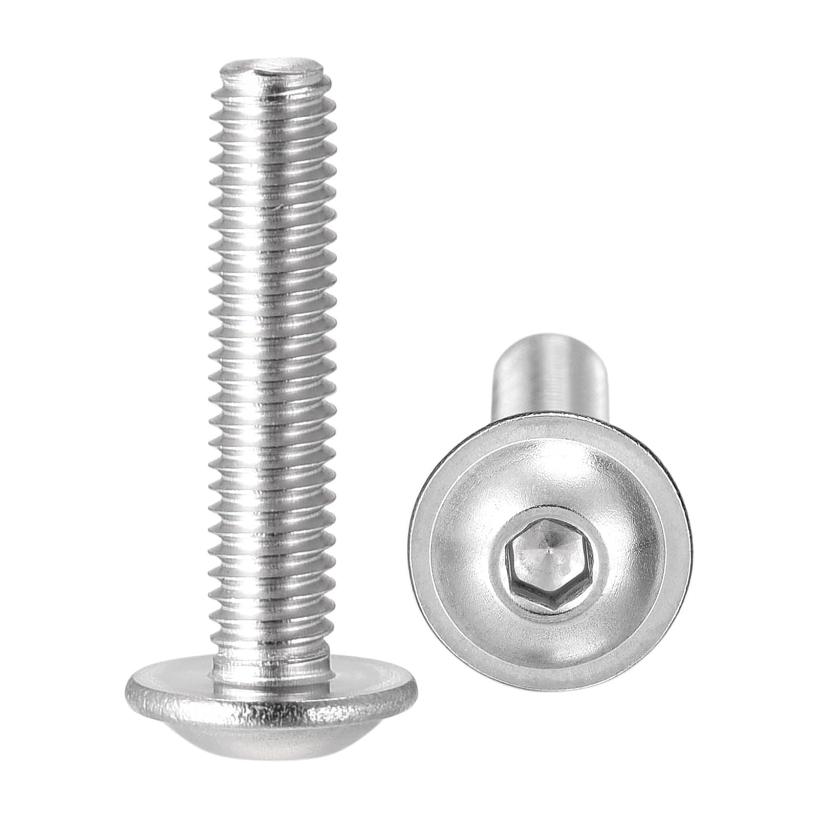 Uxcell M3 x 14mm 304 Stainless Steel Flanged Button Head Socket Cap ...