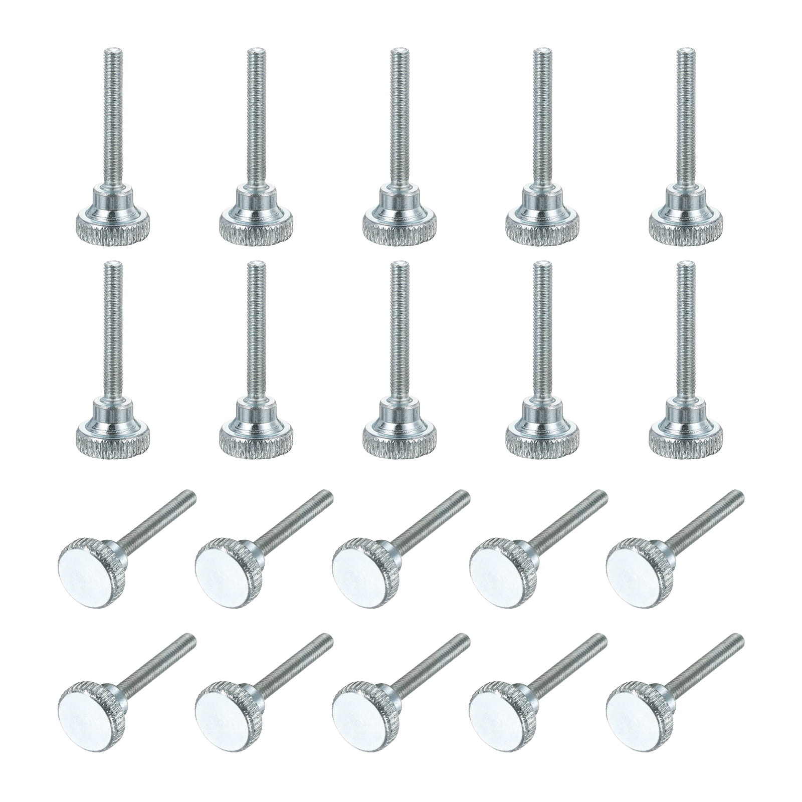 Uxcell M3 x 20mm Knurled Thumb Screws, 20Pcs Metric Knurled Head Bolts ...