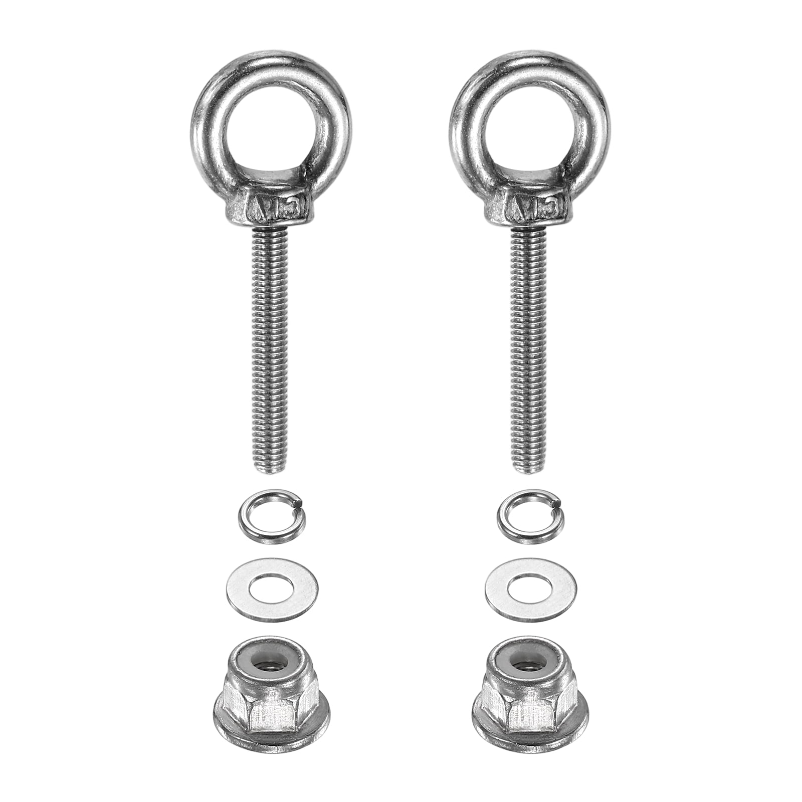 Uxcell M3 x 20mm Shoulder Eye Bolt, 2 Pcs 302 Stainless Steel Lifting ...