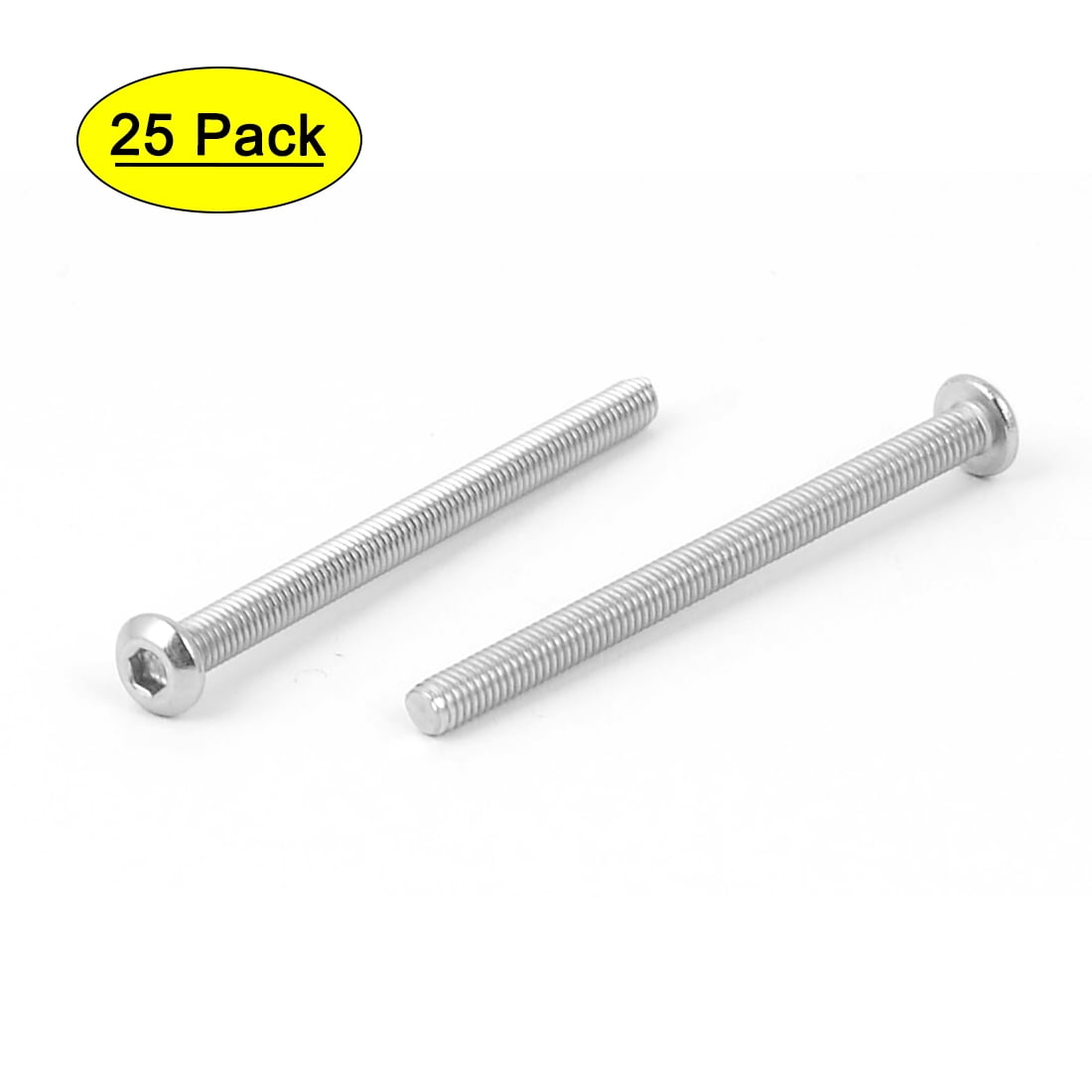 Uxcell M3 x 40mm Stainless Steel Button Head Socket Cap Screw (25-pack ...