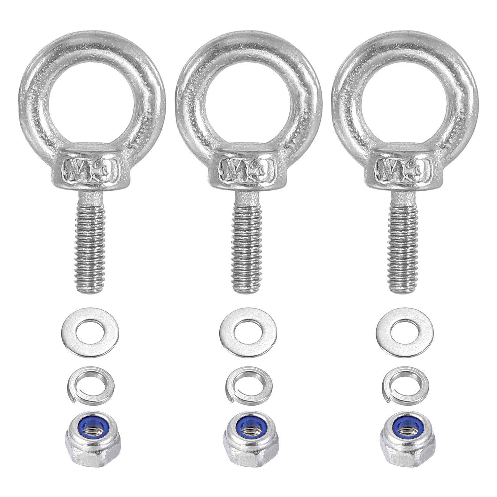 Uxcell M3 x 9mm Lifting Shoulder Eye Bolt 304 Stainless Steel Lifting ...