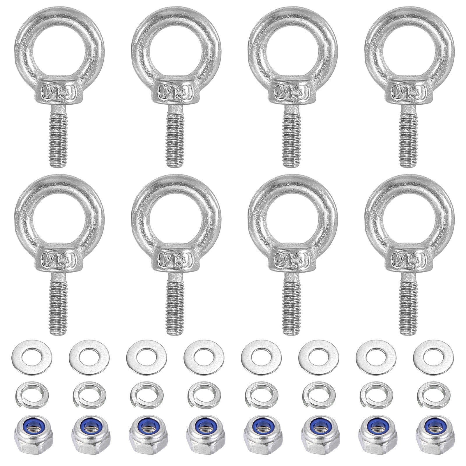 Uxcell M3 x 9mm Lifting Shoulder Eye Bolt 304 Stainless Steel Lifting ...