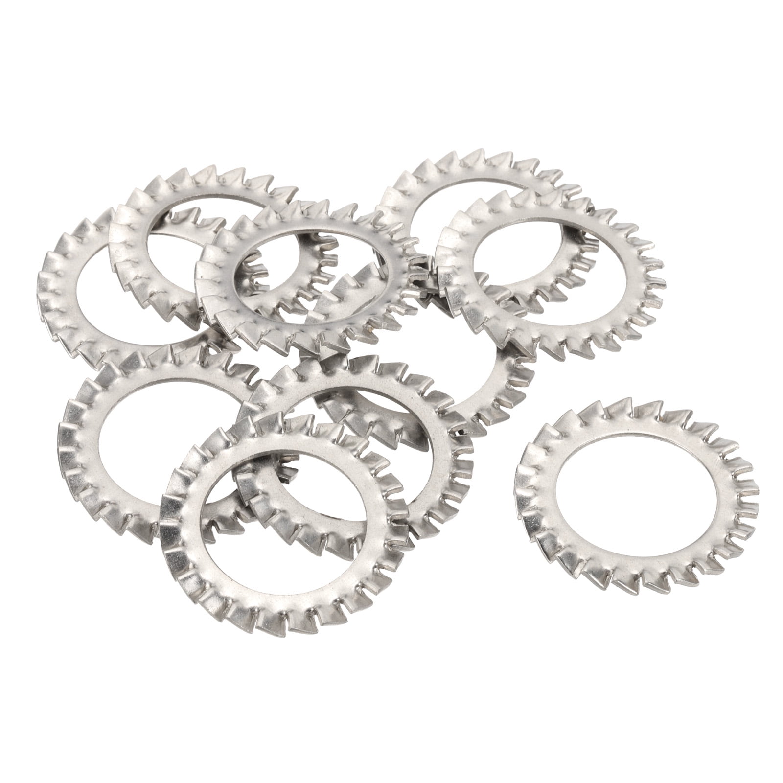 Uxcell M30 External Tooth Lock Washers, 10Pcs 304 Stainless Steel ...