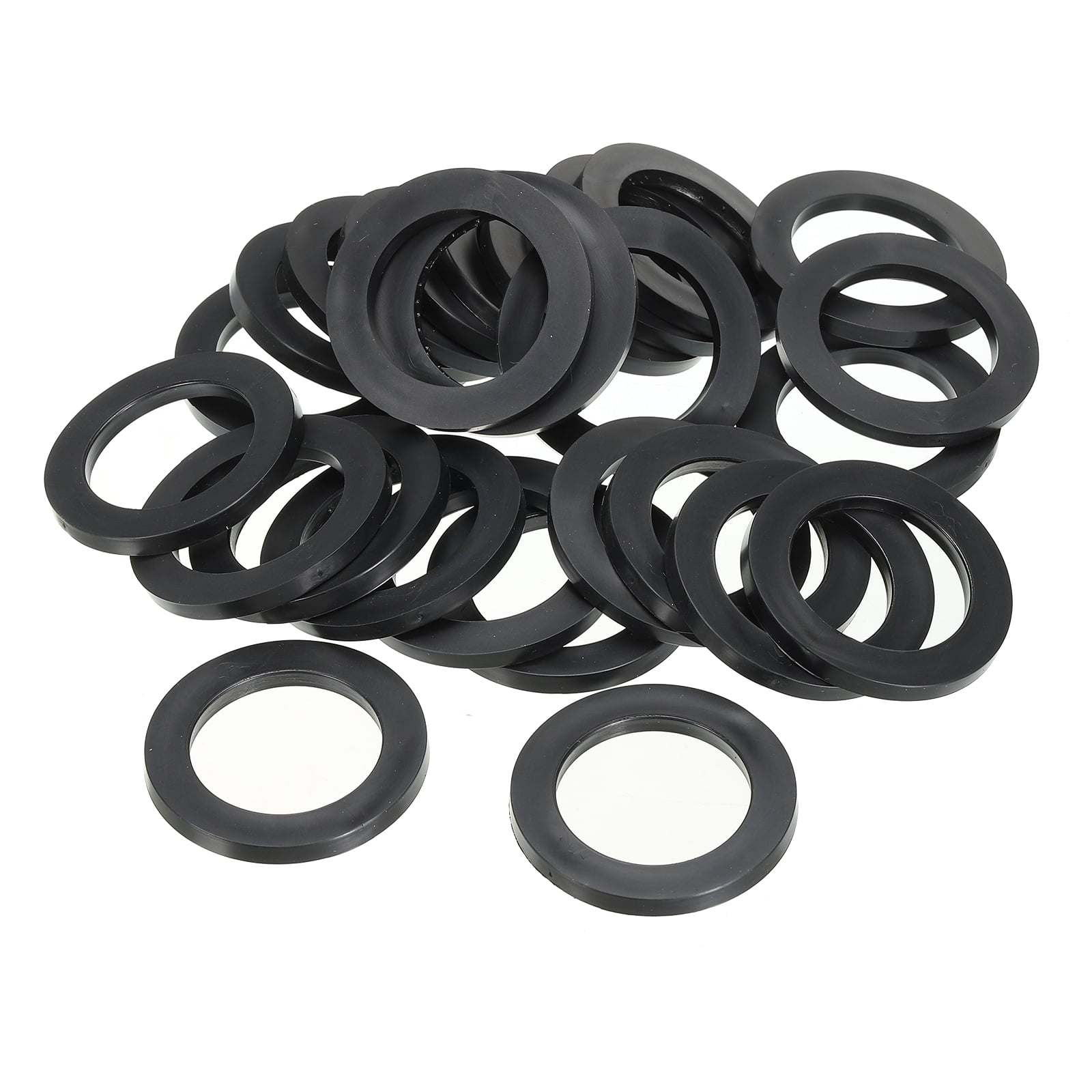 Uxcell M32 Rubber Flat Washer, 100 Pack 32mm ID 46mm OD Sealing Gasket ...