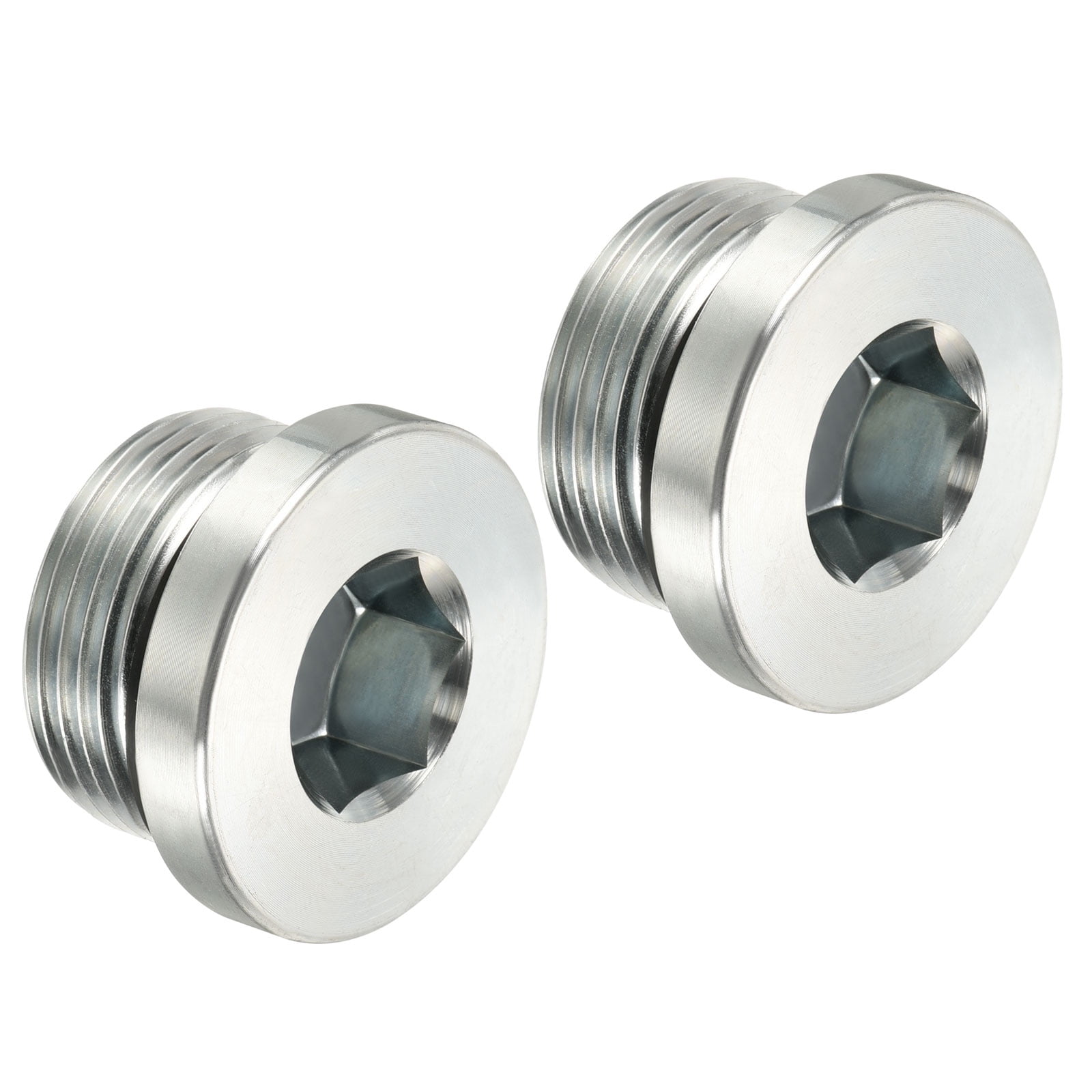 Uxcell M33*2 Internal Hex Head Pipe Fitting Plug, 2 Pack Male Thread 45 ...