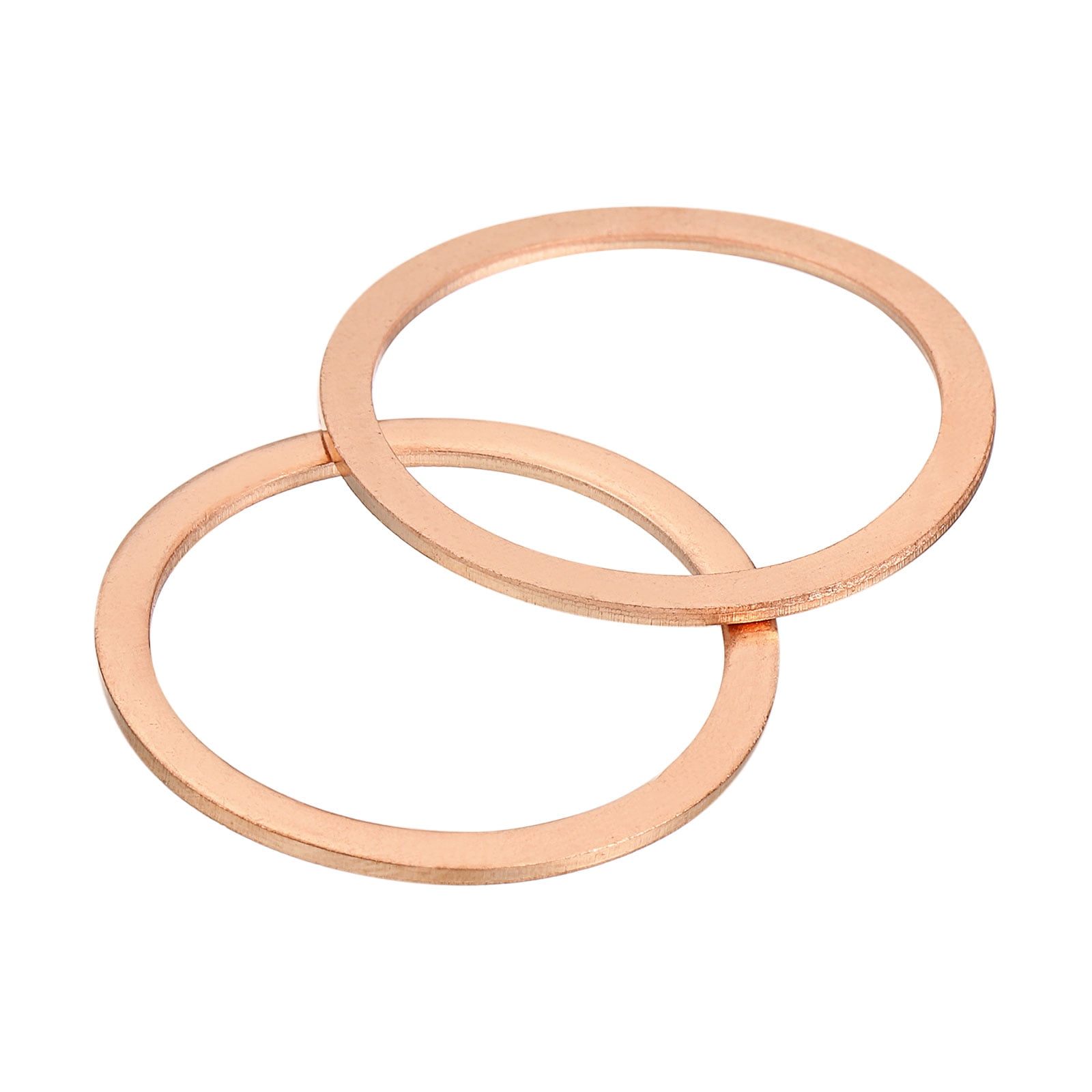 Uxcell M33 Flat Washer, 4 Pack Copper Ring Washers 40mm OD Metal ...