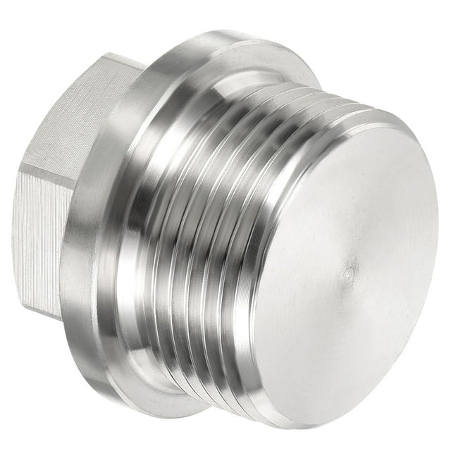 Uxcell M33x2 Male Plug Stainless Steel Thread Hex Head Socket Solid ...