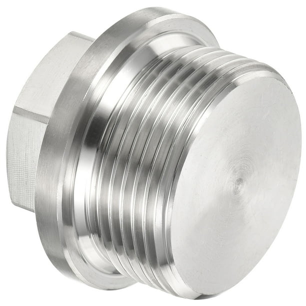 Uxcell M36x2 Male Plug Stainless Steel Thread Hex Head Socket Solid ...
