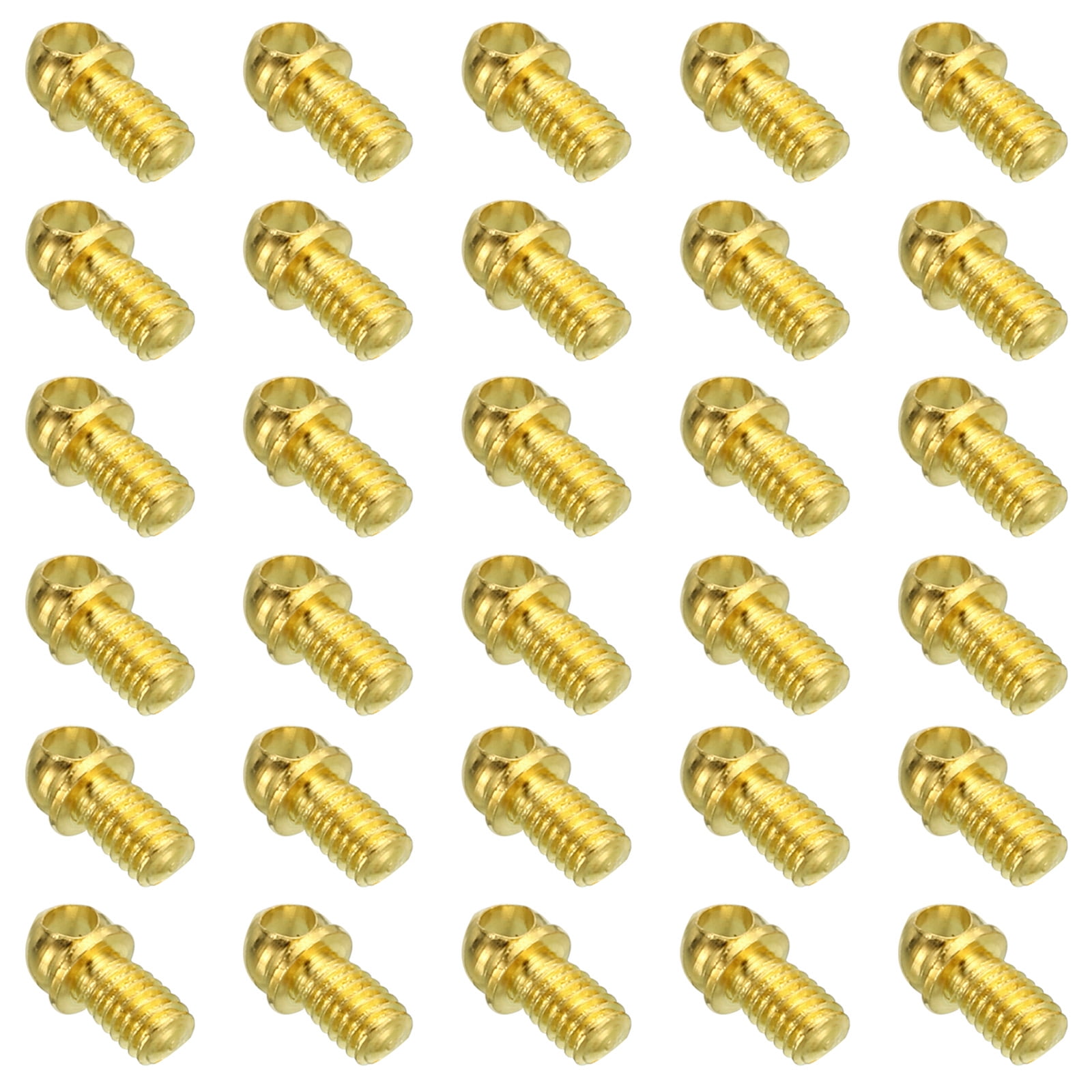 Uxcell M3x0.5 Eye Screws 30 Pack Hole Bolts Hook Loop Ring Decorative ...