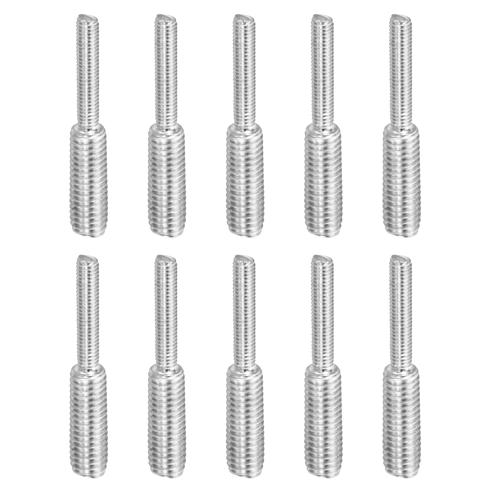 Uxcell M3x0.5 to M5x0.8 Double End Threaded Stud Screw Bolt 304 Stainless Steel Rod Reducer ...