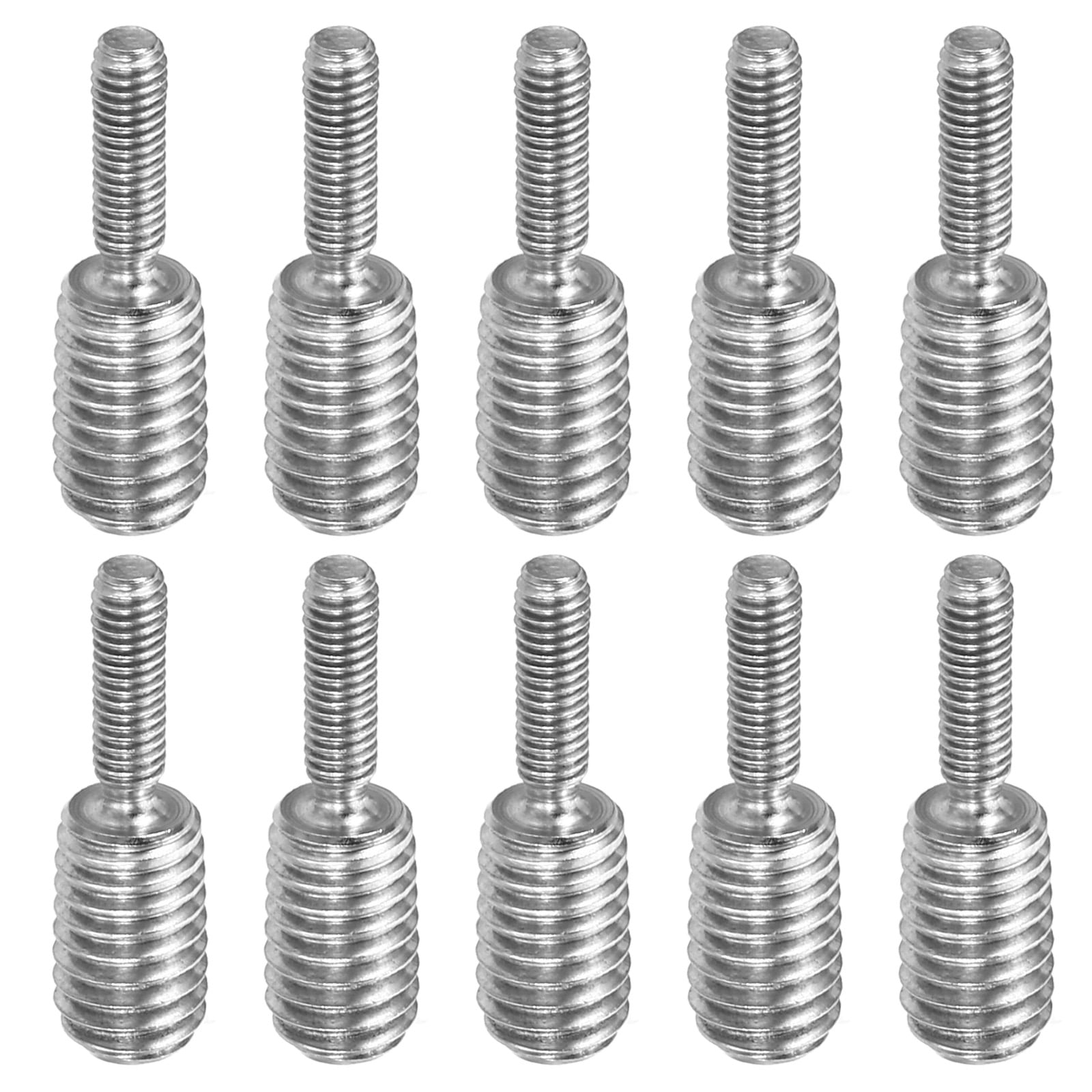 Uxcell M3x0.5 to M6x1 Double End Threaded Stud Screw Bolt 304 Stainless ...