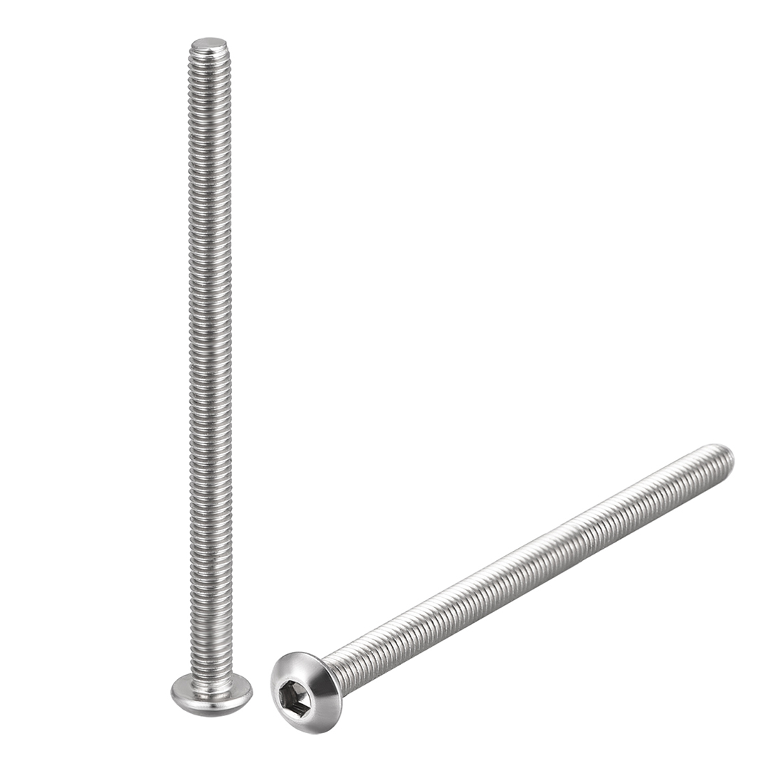 Uxcell M3x1.97'' Machine Screws Hex Socket Round Head Screw 304 Stainless Steel Fasteners Bolts ...