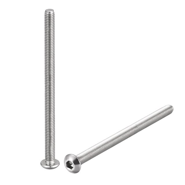 Uxcell M3x1.97'' Machine Screws Hex Socket Round Head Screw 304 Stainless Steel Fasteners Bolts ...