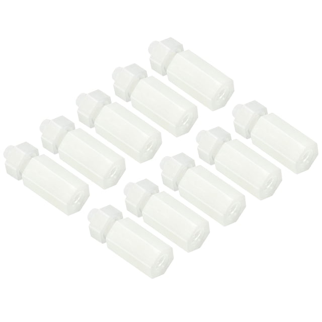 Uxcell M3x10+6mm Nylon Hex Spacer Standoffs PCB Standoff Screws Nuts ...