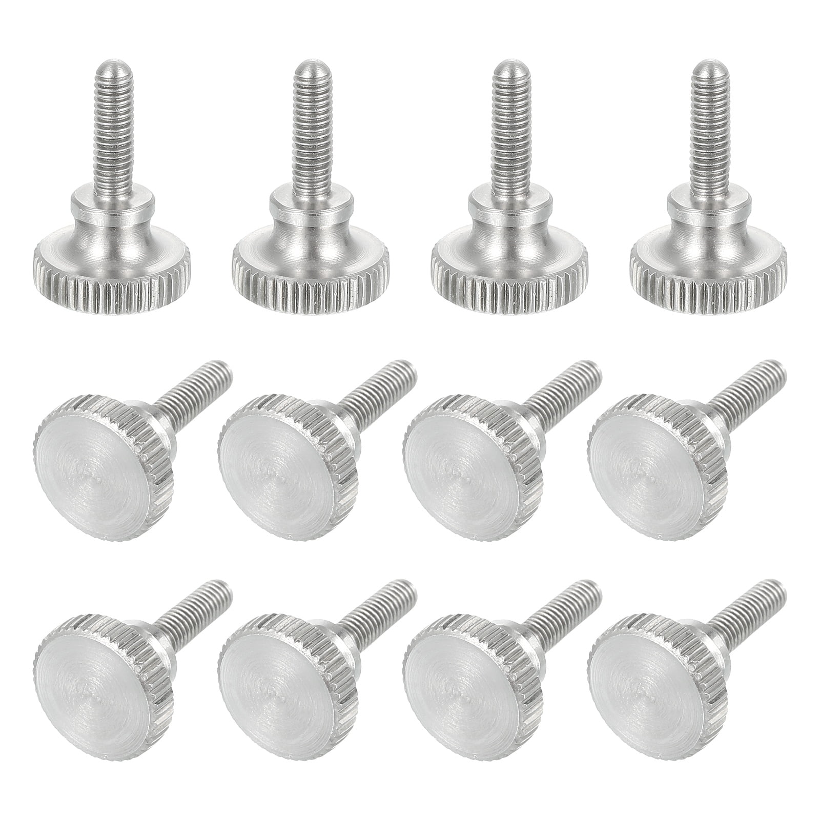 Uxcell M3x10mm Knurled Thumb Screws, 304 Stainless Steel Diamond Head Thumb Screws Metric ...