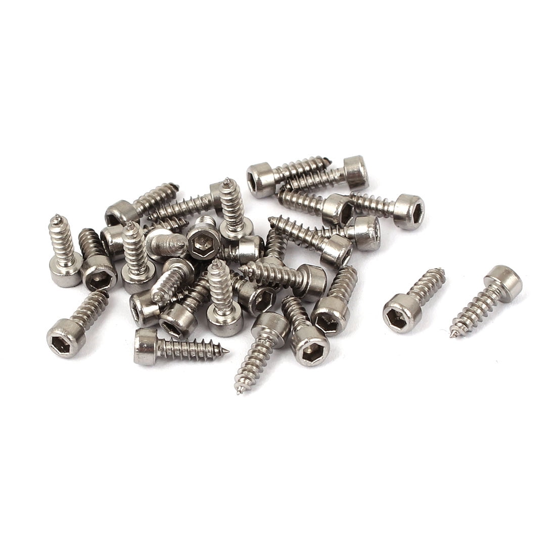 Uxcell M3x10mm Stainless Steel Hex Socket Cap Head Self Tapping Screws ...