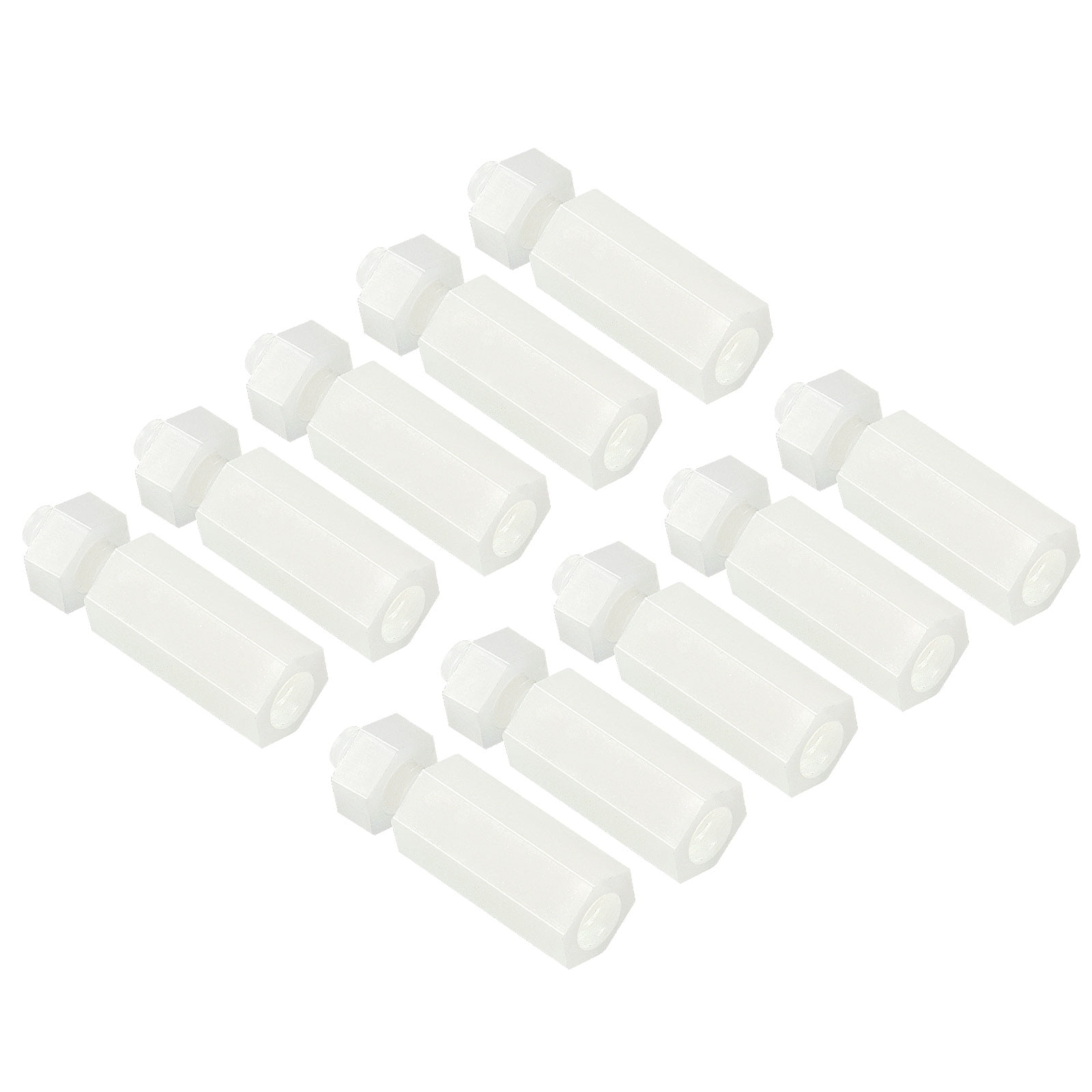 Uxcell M3x12+6mm Nylon Hex Spacer Standoffs PCB Standoff Screws Nuts ...