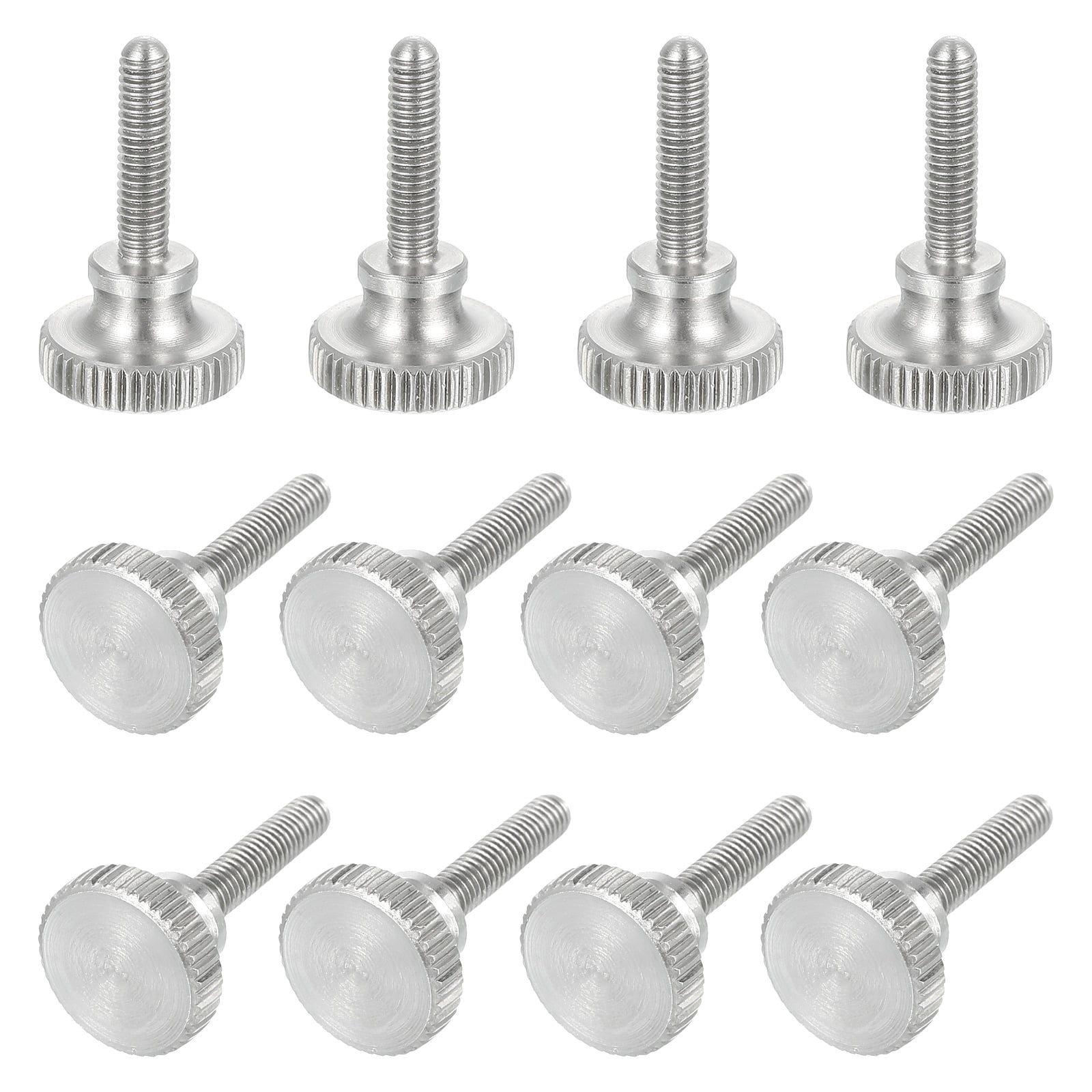 Uxcell M3x12mm Knurled Thumb Screws, 304 Stainless Steel Diamond Head ...