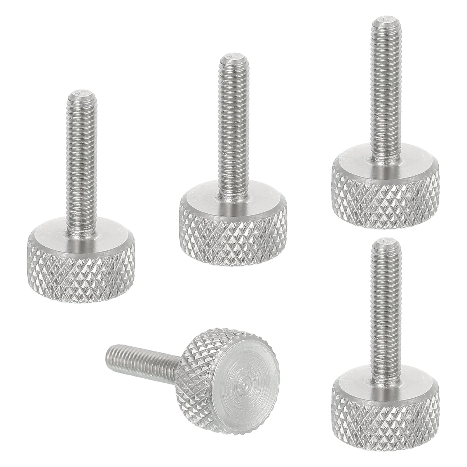 Uxcell M3x14mm Knurled Thumb Screws, 304 Stainless Steel Flat Head ...