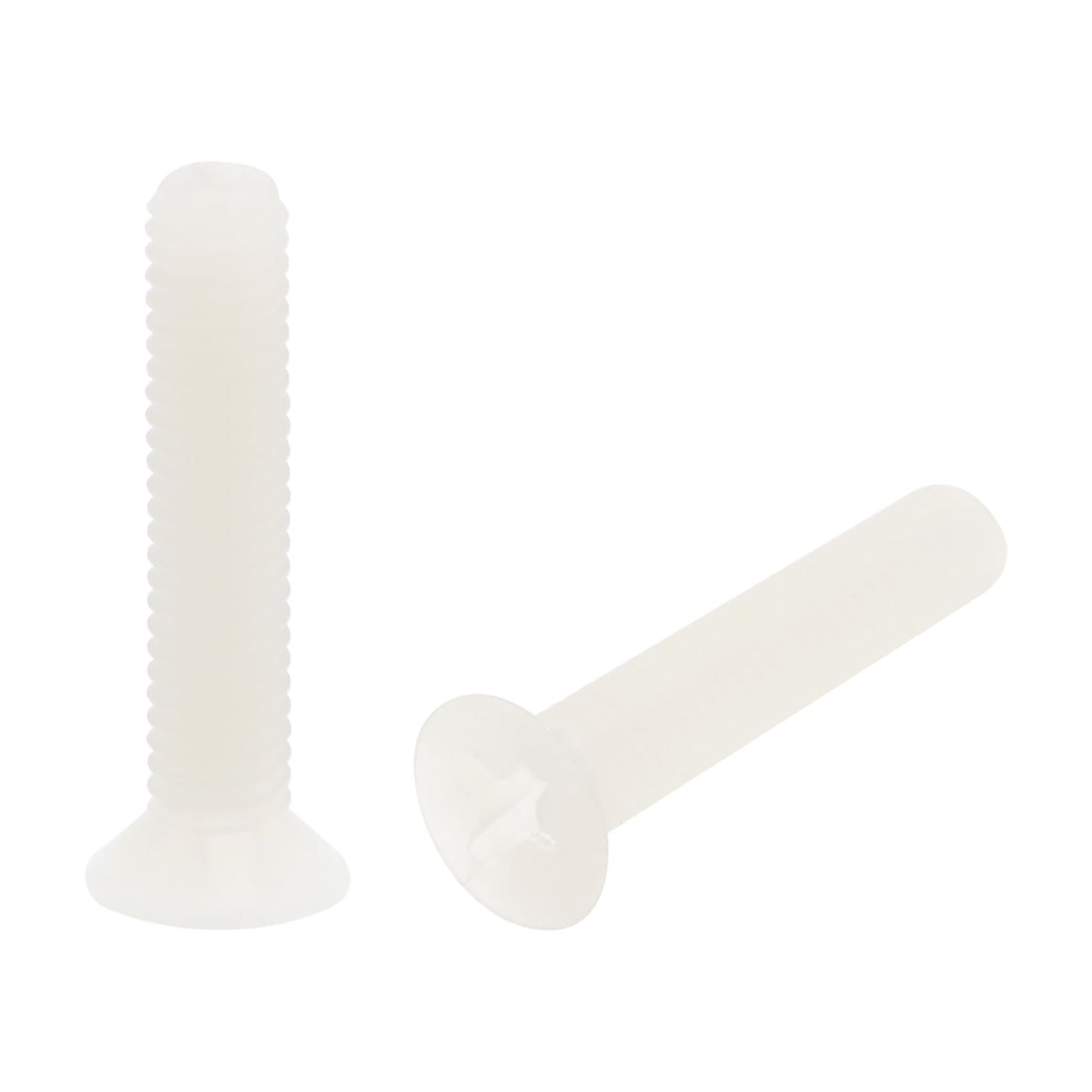 Uxcell M3x15mm Threaded Nylon Screws, Phillips Cross Plat Head Machine ...