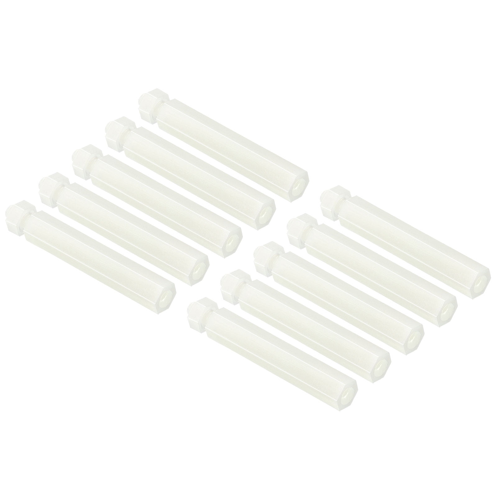 Uxcell M3x30+6mm Nylon Hex Spacer Standoffs PCB Standoff Screws Nuts ...