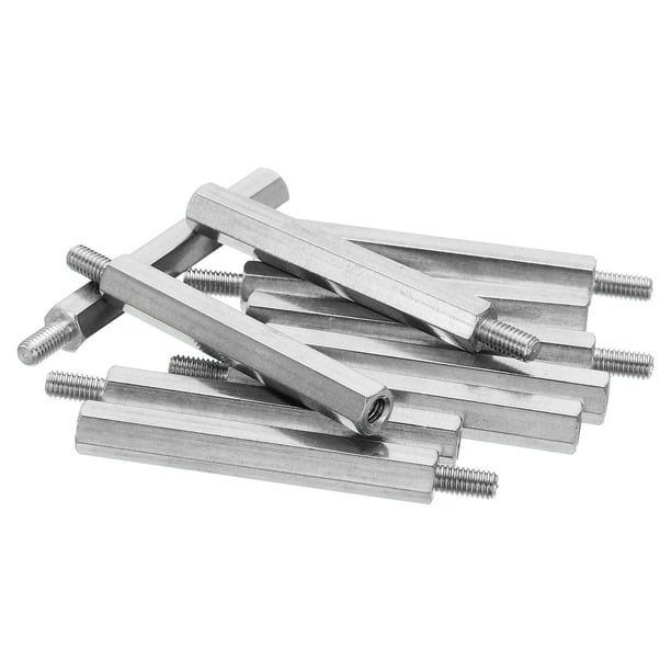 Uxcell M3x35mm+6mm Male-Female Hex Standoff Screws, Stainless Steel PCB Standoffs for ...