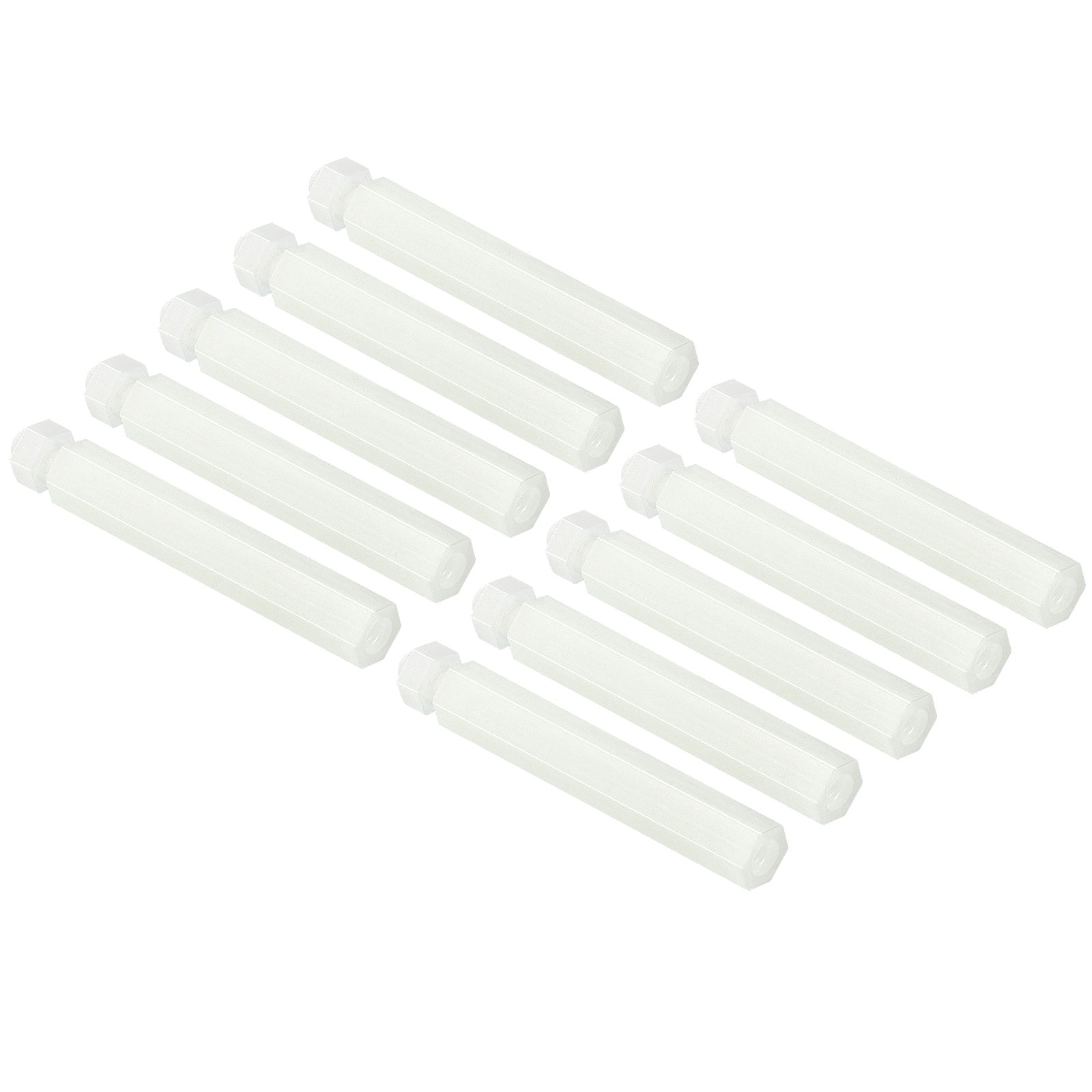 Uxcell M3x40+6mm Nylon Hex Spacer Standoffs PCB Standoff Screws Nuts ...
