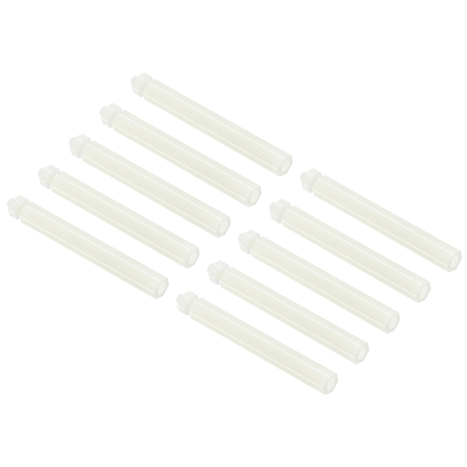 Uxcell M3x45+6mm Nylon Hex Spacer Standoffs PCB Standoff Screws Nuts ...