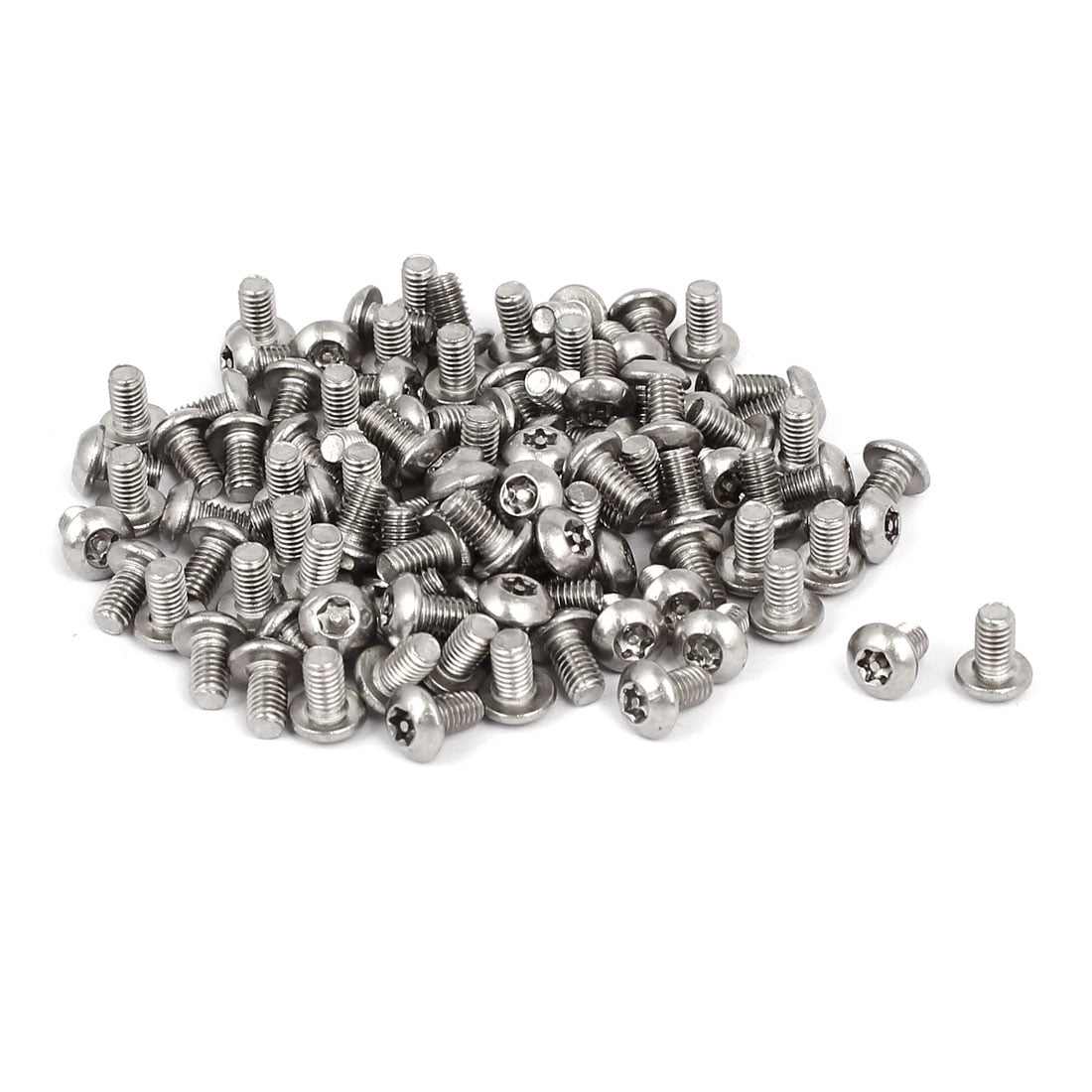 Uxcell M3x5mm 304 Stainless Steel Button Head Torx Security Machine Screws 100pcs - Walmart.com