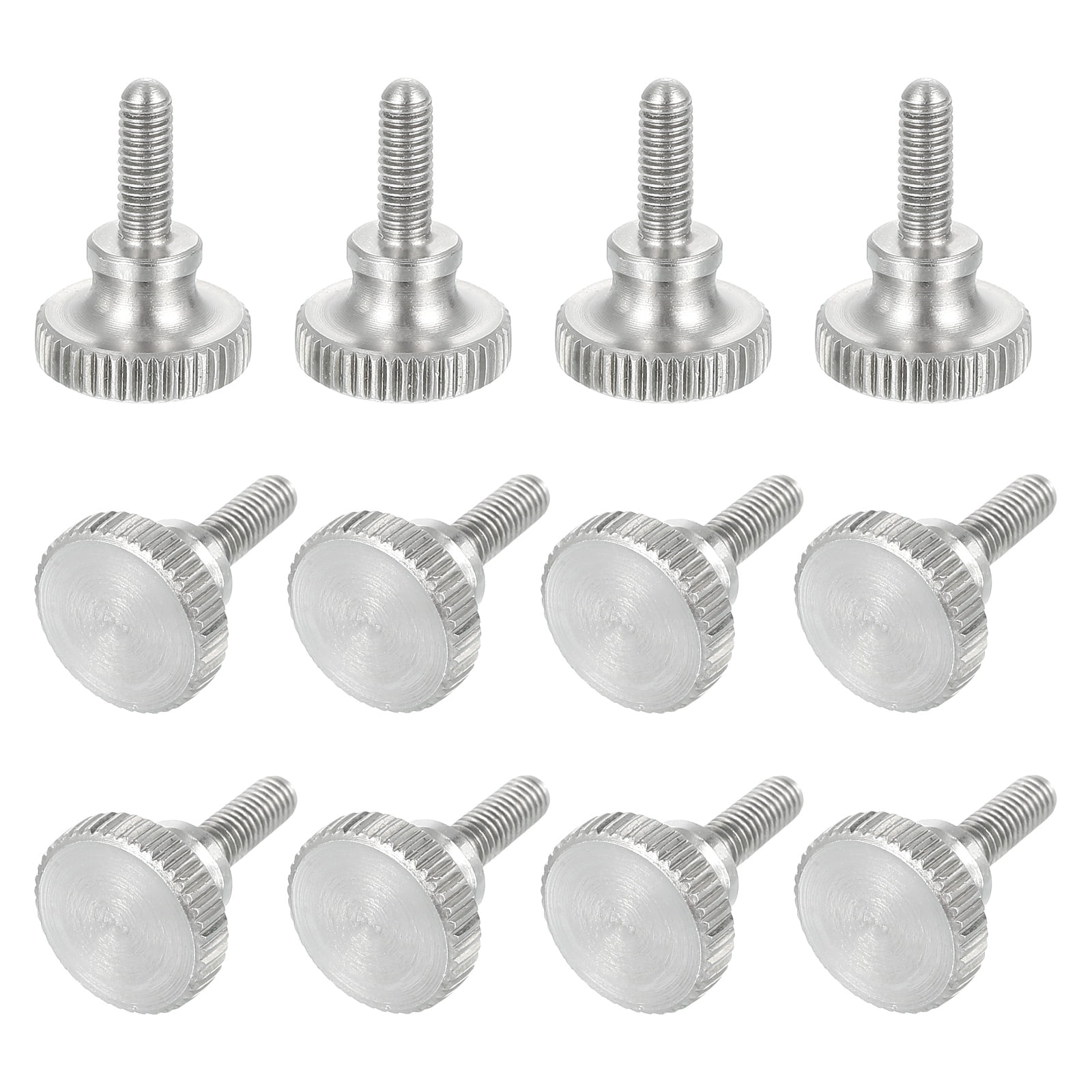 Uxcell M3x6mm Knurled Thumb Screws, 304 Stainless Steel Diamond Head Thumb Screws Metric Knurled ...