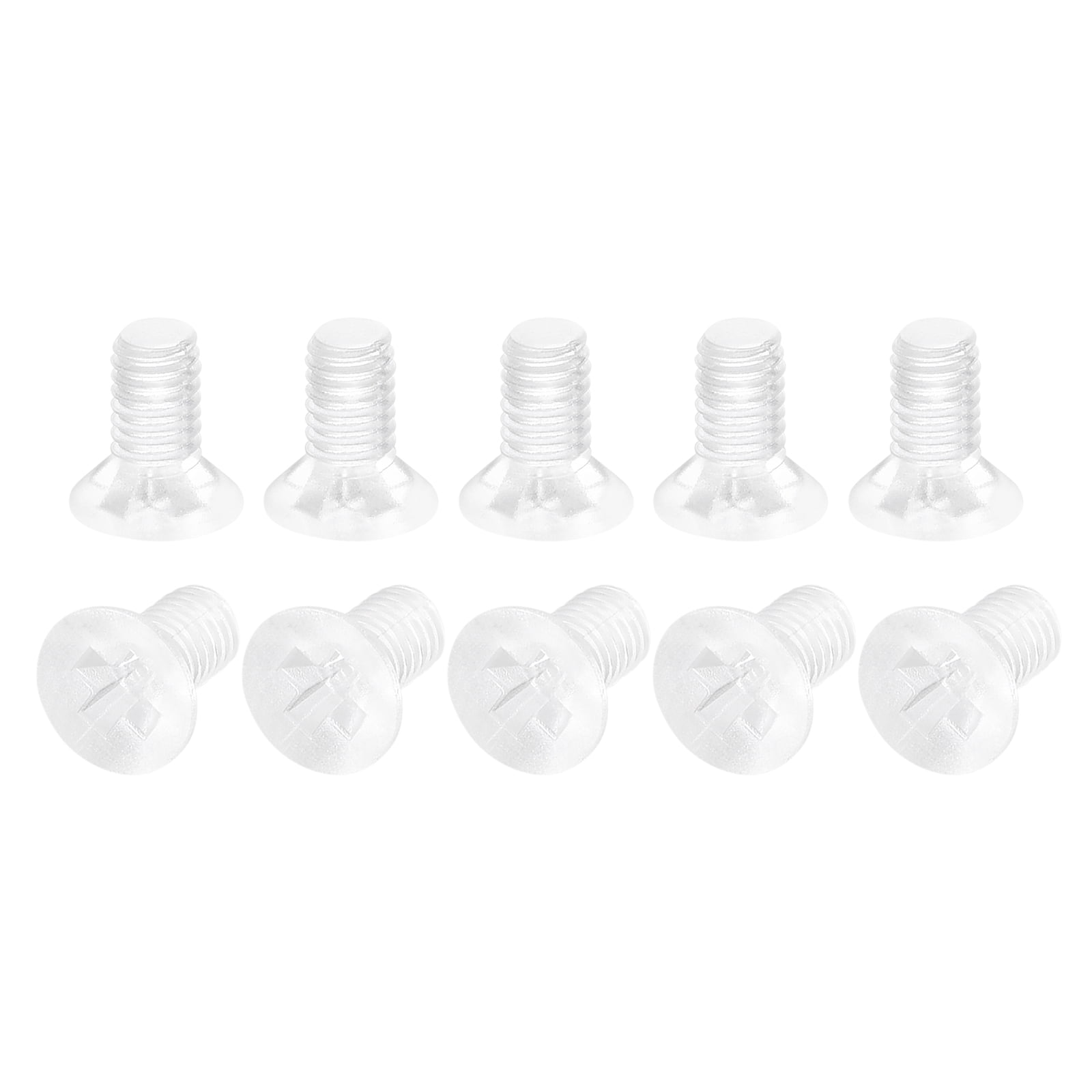 Uxcell M3x6mm Plastic Phillips Machine Screws, PC Flat Head Machine ...