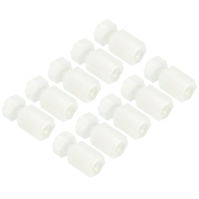 Uxcell M3x7+6mm Nylon Hex Spacer Standoffs PCB Standoff Screws Nuts ...